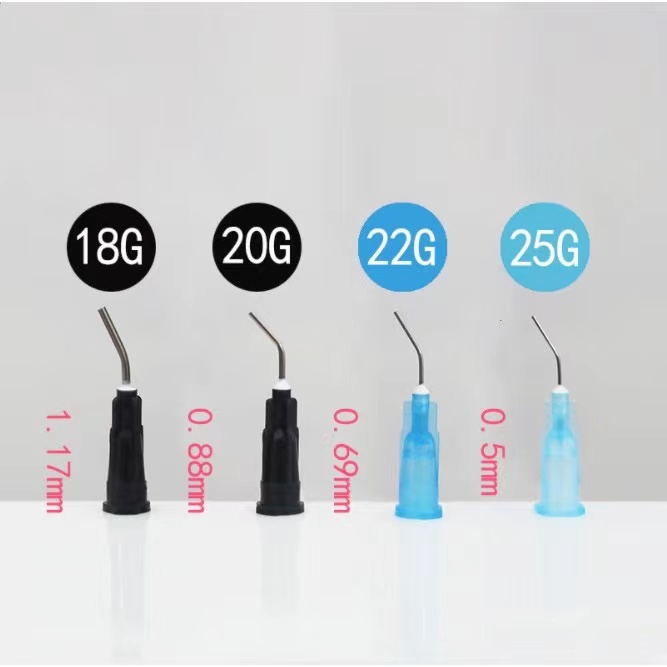 100pcs Dental Pre Bent Flow Needle Tips 18/20/22/25 Gauge | Shopee ...
