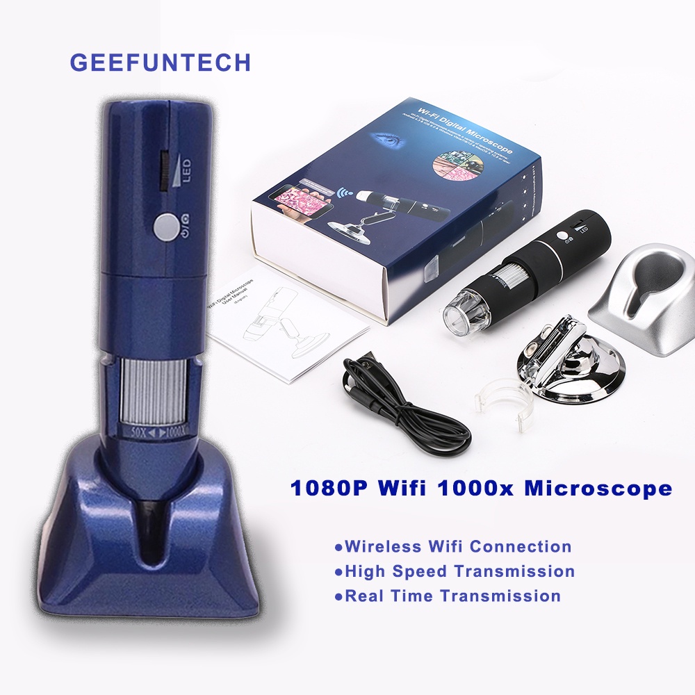 Geefuntech 1000x Handheld Microscope Wireless Wi-Fi USB Charging ...