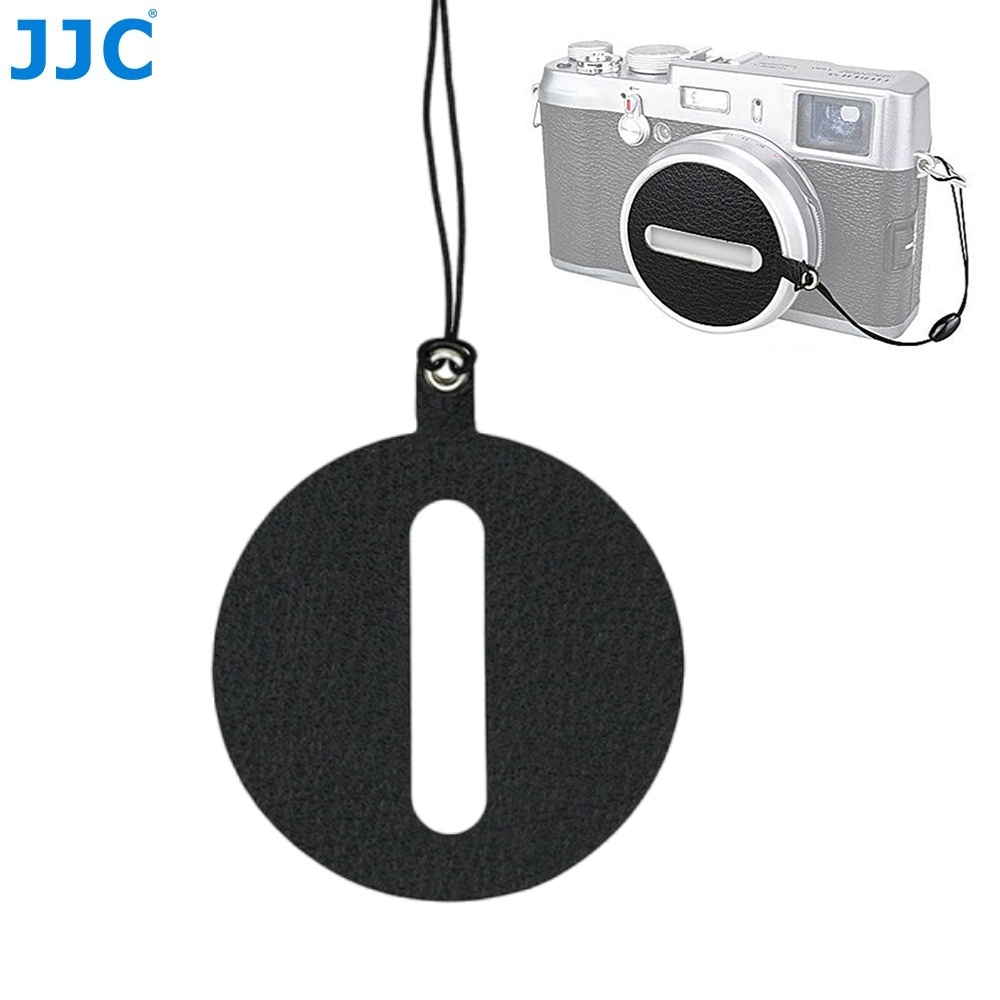 JJC Deluxe Nappa Leather Keeper Sticker with String for Lens Cap of ...