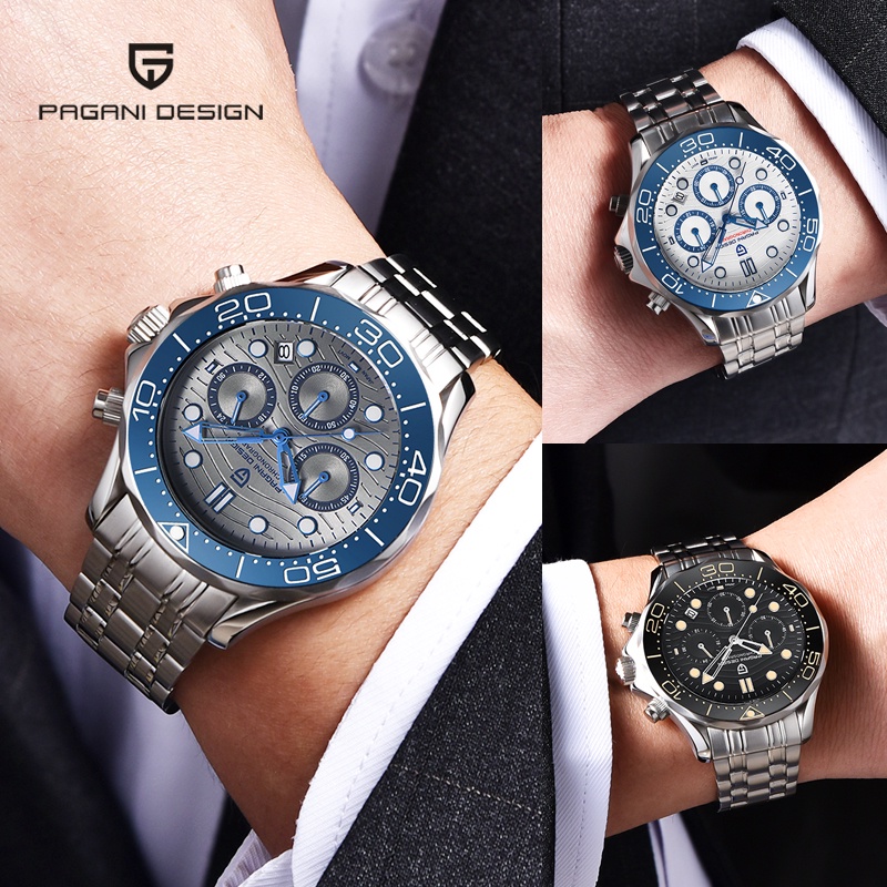 PAGANI DESIGN Watch Original 100% Men Synthetic Sapphire Glass Men's ...