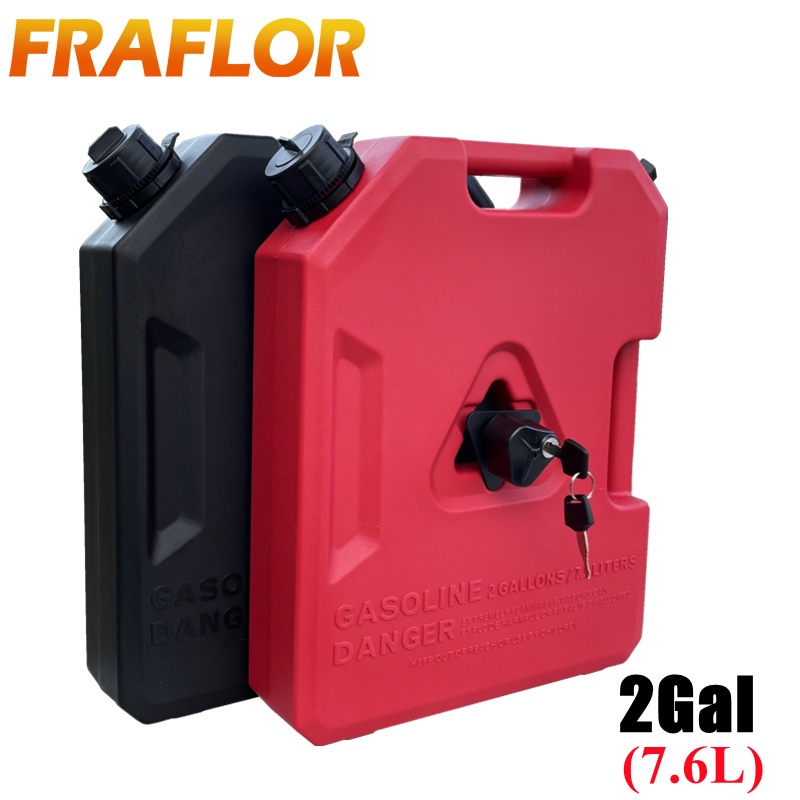 2Gallons / 7.5L Jerry Can Gas Fuel Tank Plastic Petrol Car Gokart Spare ...