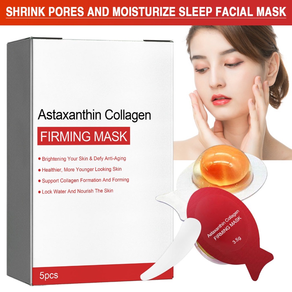 Astaxanthin Collagen Firming Mask Sleeping Egg Face Masks Lifting Anti
