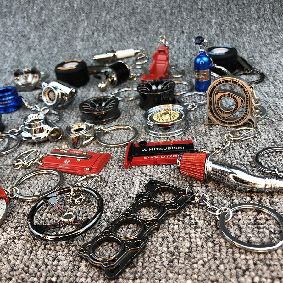 JDM Key Chain Modified Turbo Brake Shock Absorber Wheel Keychain ...