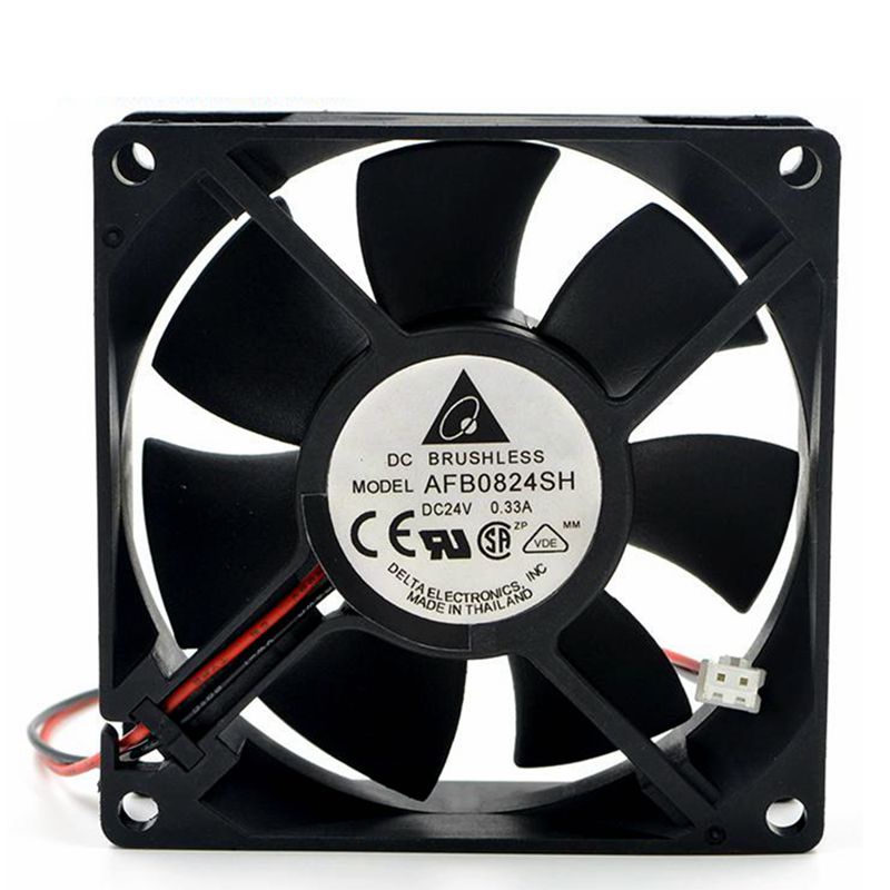 Cooling Fan Delta AFB0824SH 8025 24V 0.33 A 8CM High Air Volume Speed Measurement Double Ball ...