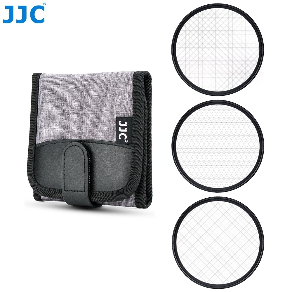 JJC Star Filter Kit With Filter Storage Pouch, 3 Pack 4 6 8 Point Line ...