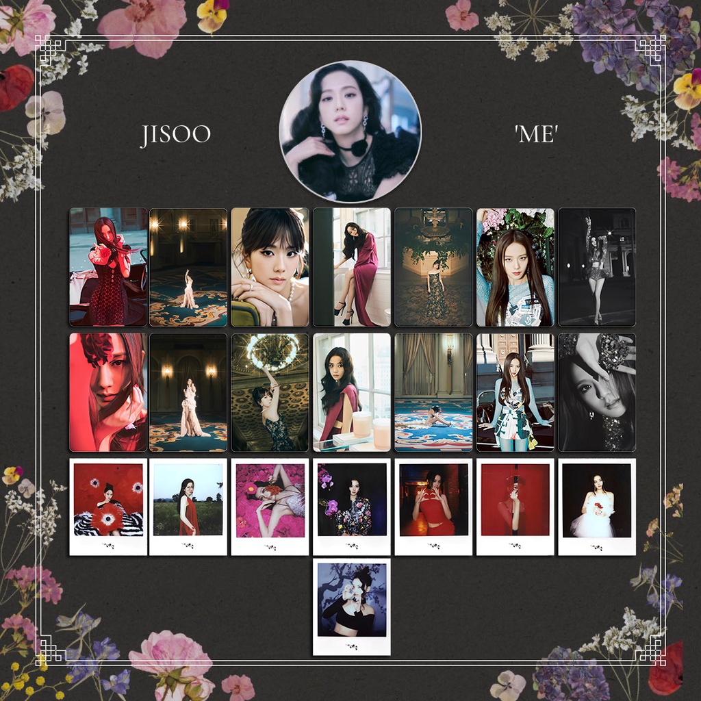 1-8pcs/set JISOO FLOWER Album ME Photocards ZEPETO BP Lomo Cards BP Kpop Postcards Collection ...