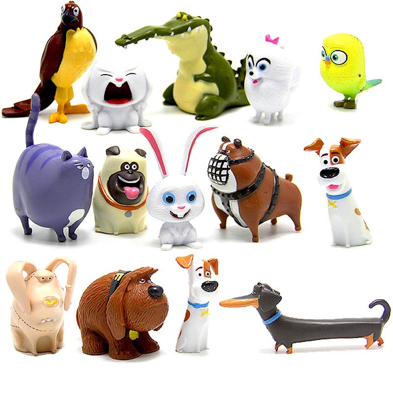 14pcs Secret Life of Pets Max Anime Action Figures Duke Snowball Katie ...
