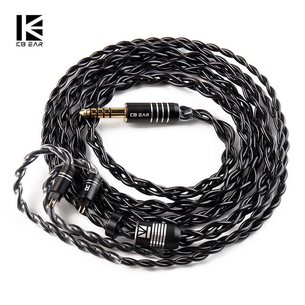 KBEAR Black Blade Earphone Upgrade Cable 4 Core Furukawa C2200 Brass ...