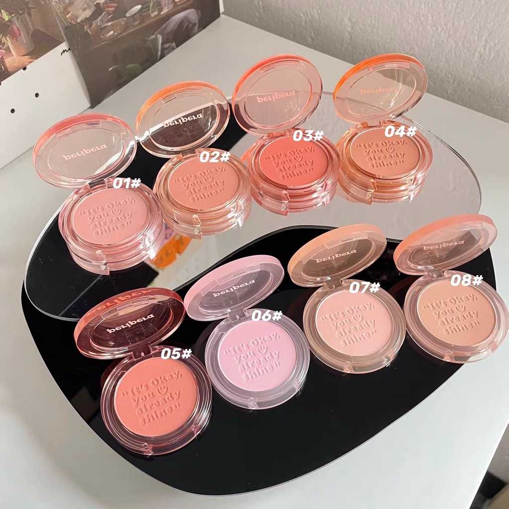 Peripera Sunshine Letter Matte Lettering Monochrome Blush Warm tones ...
