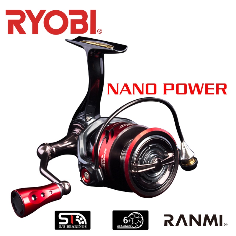 New RYOBI RANMI NANO POWER Spinning Reels Ball Bearings 6+1 Max Drag 6 ...