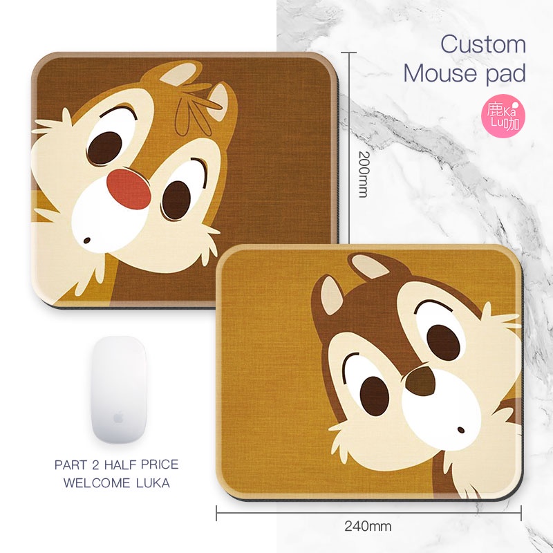 Fast Shipping = Chip 'n' Dale Illustration Mouse Pad Simple Style ...