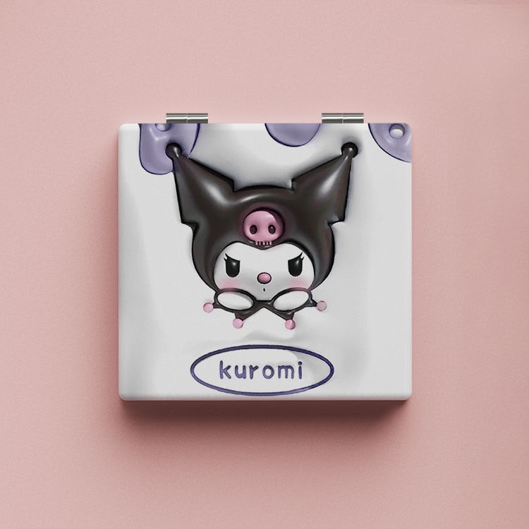 Kawaii Sanrio Makeup Mirror Portable Cute Cartoon Vanity Mirror Foldable Folding Mirror ...