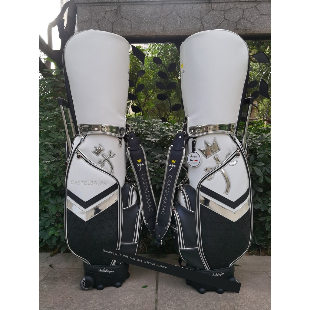 Genuine CASTELBAJAC One Flower GOLF Bag PU Waterproof Wheeled Trolley ...