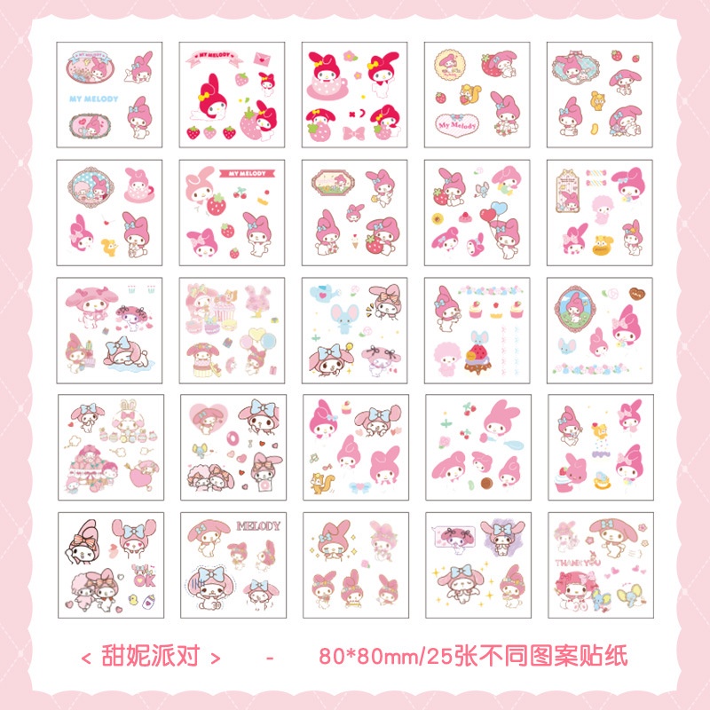 (25 Sheets/pack) Cute Cartoon Stickers Waterproof Pvc Children's ...