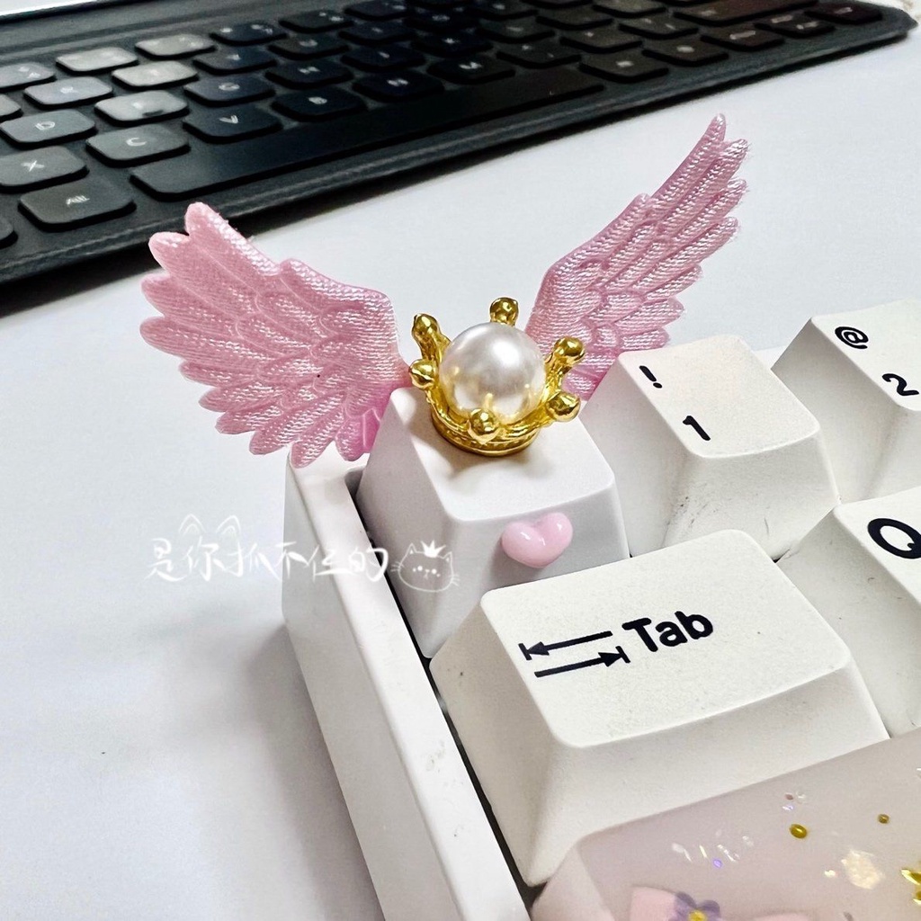 New Product Angel Wings Keycap Beautiful Girl Cross Axis Mechanical ...