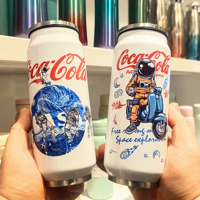 New Choice Coca-Cola NASA Co-Branded Can Thermos Cup Straw Astronaut ...