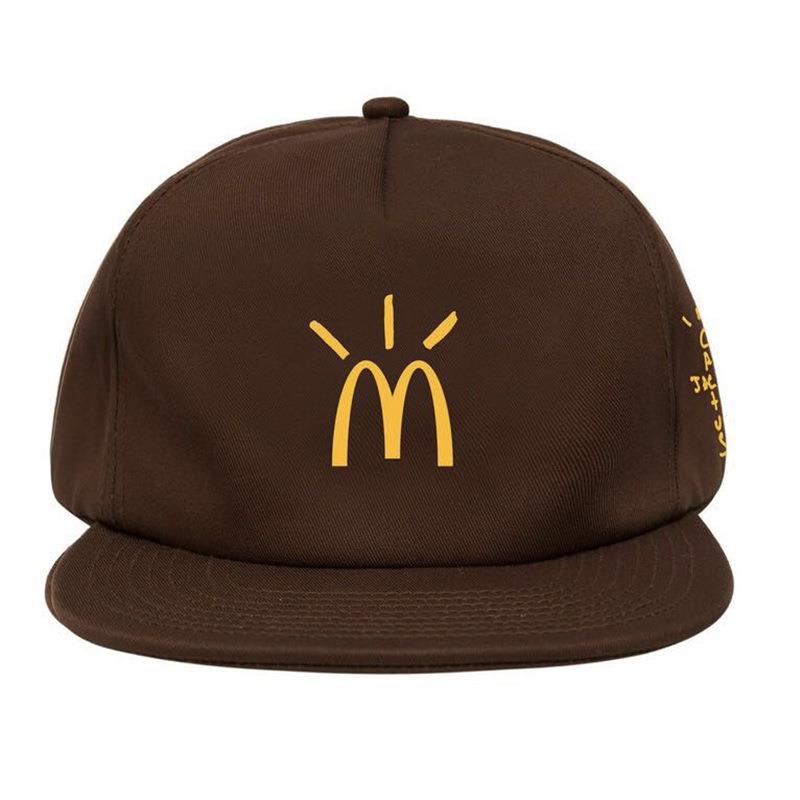 Travis Scott McDonald s Joint Cap Unisex Flat Brim Cap Fashion Trend ...