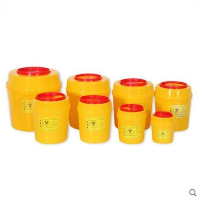 7.15 Medical Yellow Round Sharp Tool Box Disposable Sharp Tool Box ...