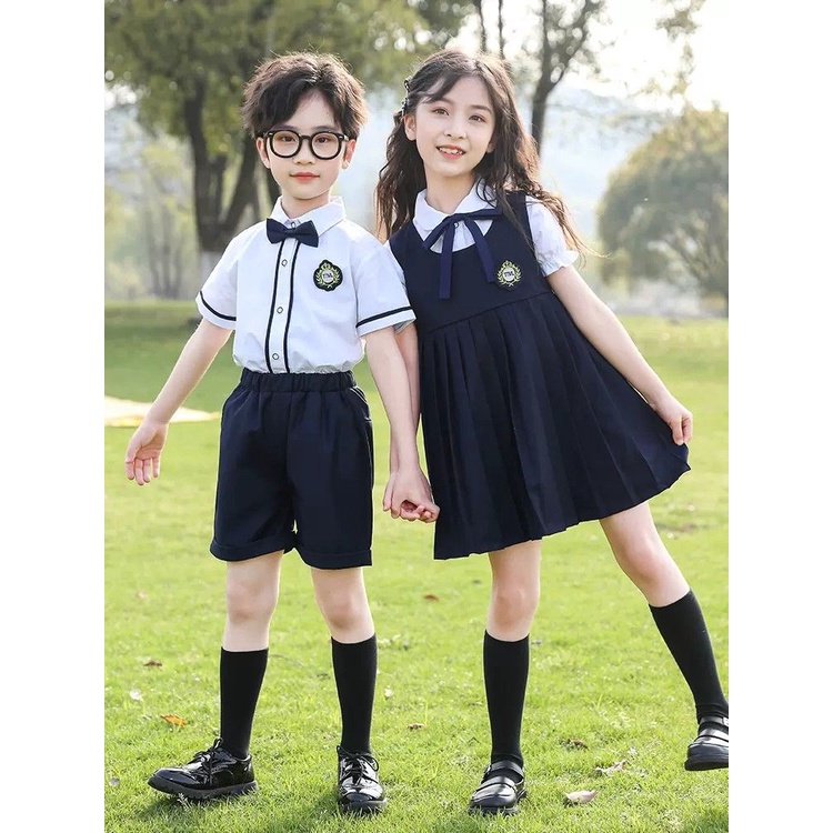 Terno Kindergarten Uniform Summer Uniform British Preppy Style ...
