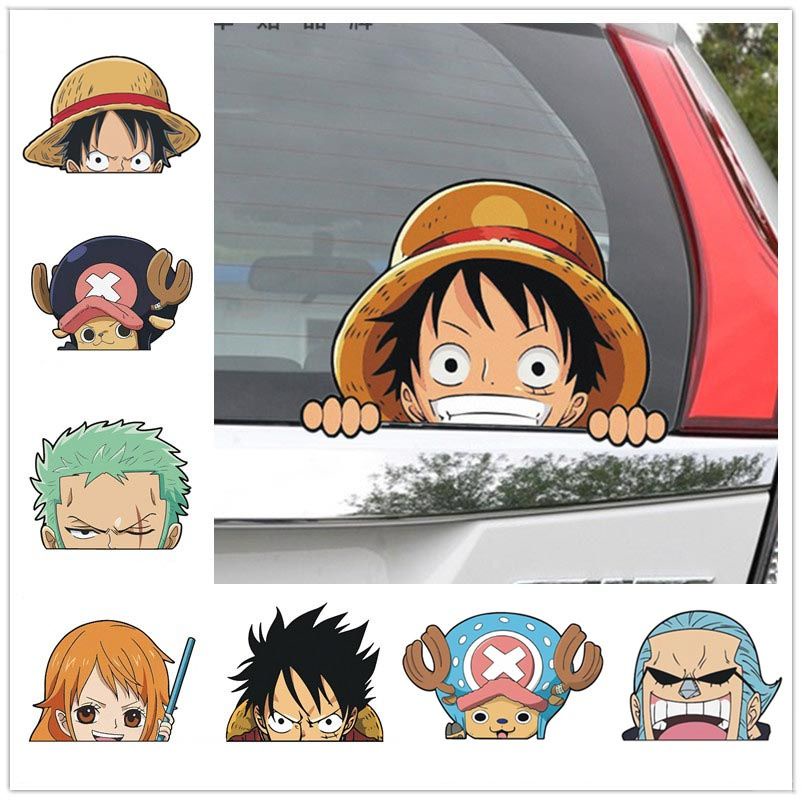 Cool Car Stickers One Piece Luffy Chopper Zoro Nami Sanji Cartoon One ...
