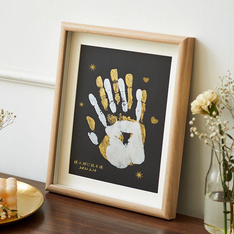 0808 Couple Print Handprint Photo Frame diy Graffiti Paintings Making ...