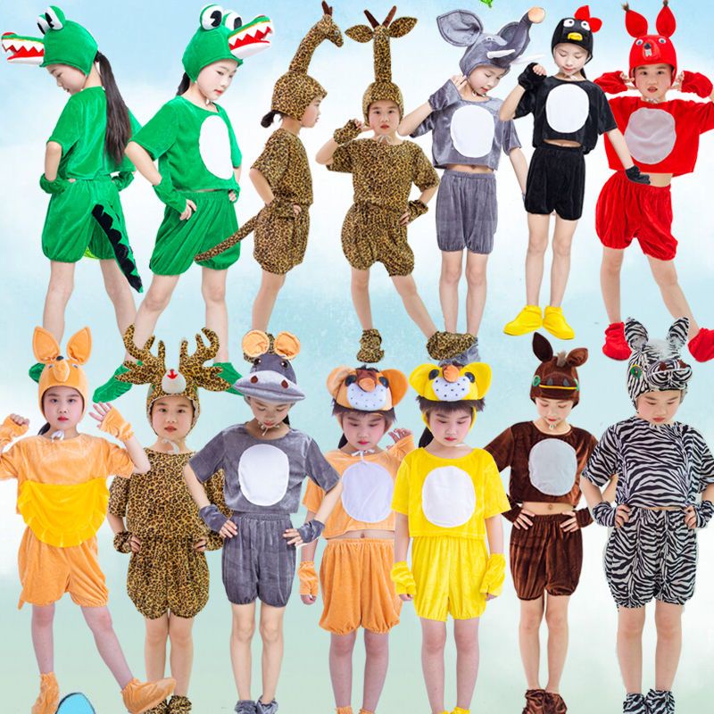 Children Cartoon Animal Costume Performance Costume Crocodile Zebra ...