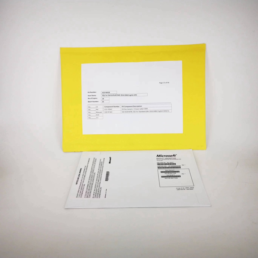 Microsoft Database Sql Server 2016201920122022 Standard Edition Std 0673