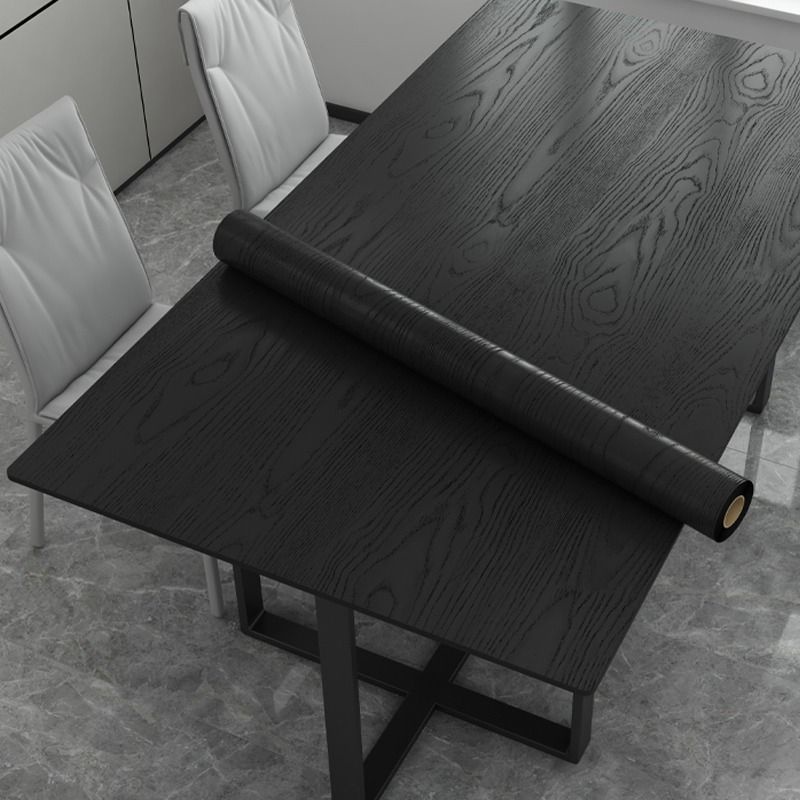 Black Wood Grain Sticker Desktop Sticker Waterproof Oil-Proof Anti ...