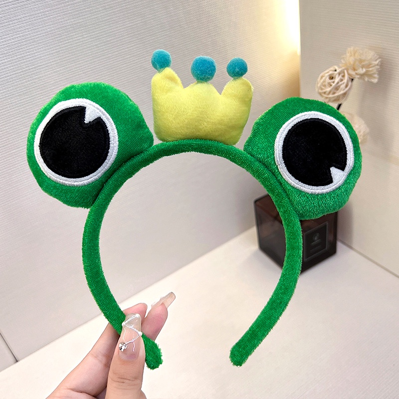Amusement Park Funny Frog Plush Headband Influencer Cute Anti-slip Face ...