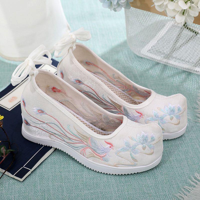 High-heeled Hanfu Shoes Female Students Antique Embroidered Shoes ...