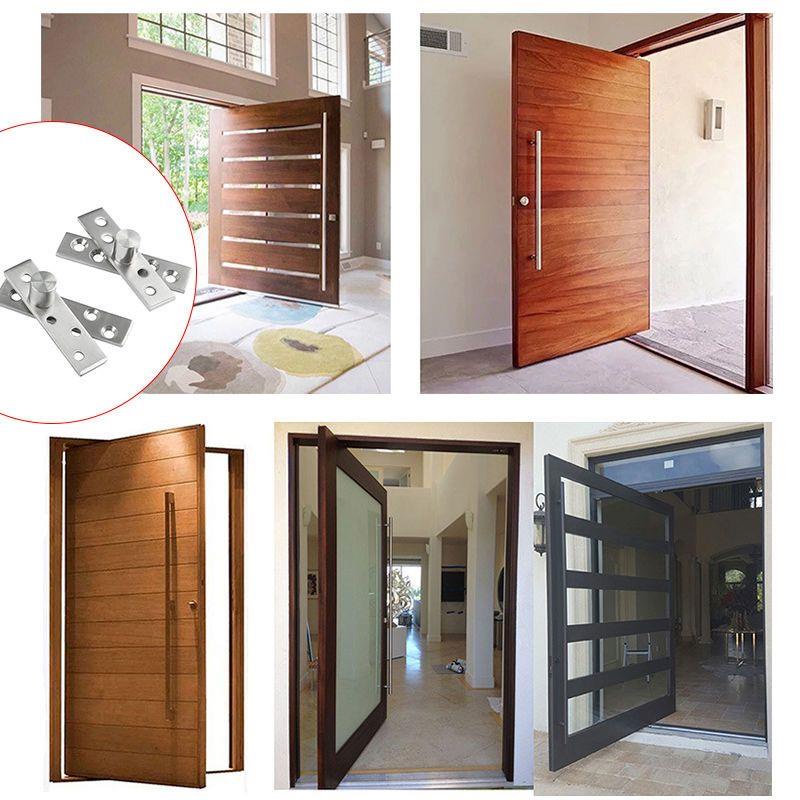 Thick Stainless Steel 360 Degree Rotating Shaft Wooden Door Upper Lower ...