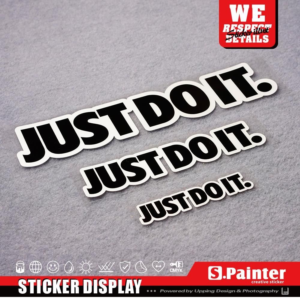 WOBO S.P Sticker Painting Club JUST DO IT Creative Text Car Sticker ...