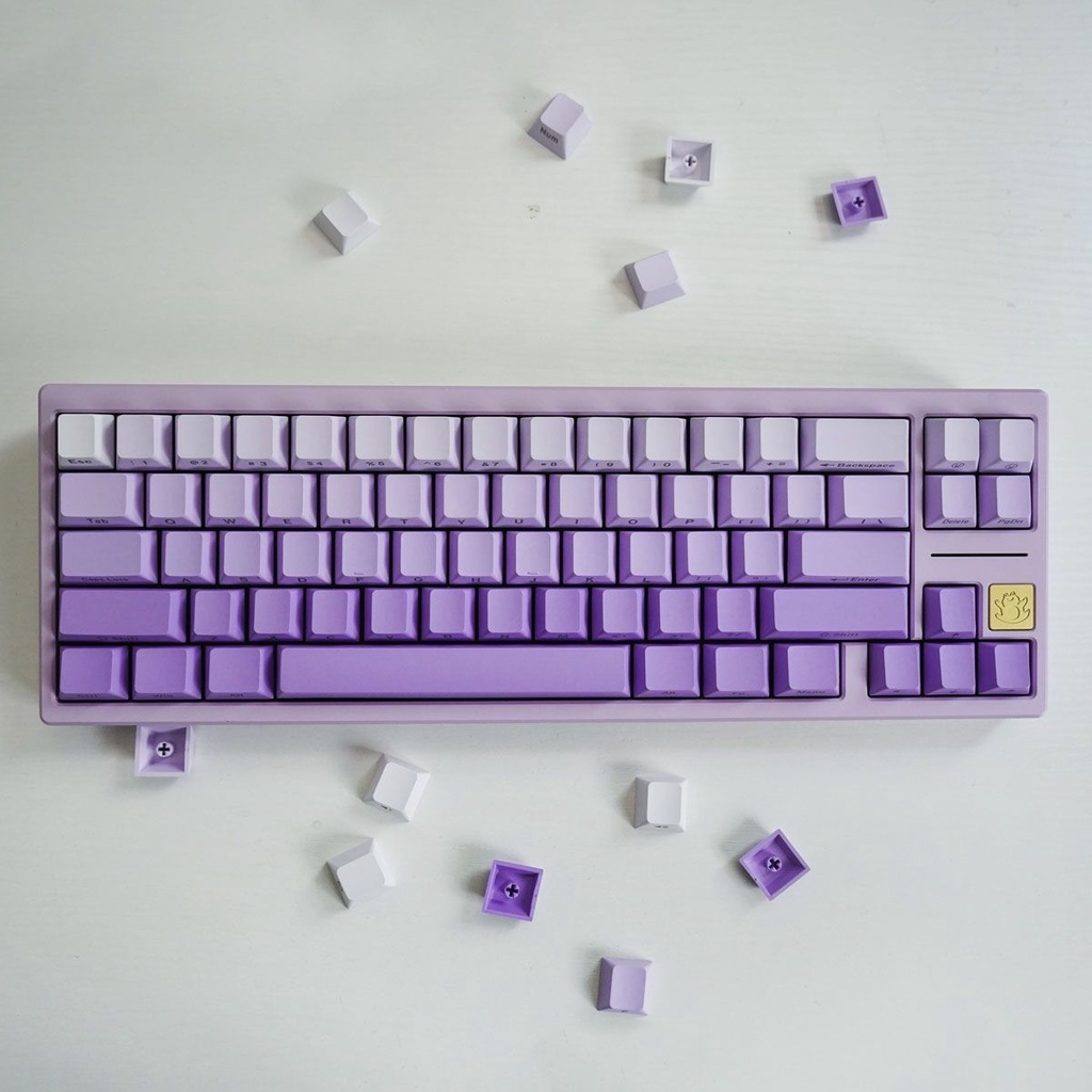 Purple Positive/Side Engraved Gradient Mechanical Keyboard Keycap ...