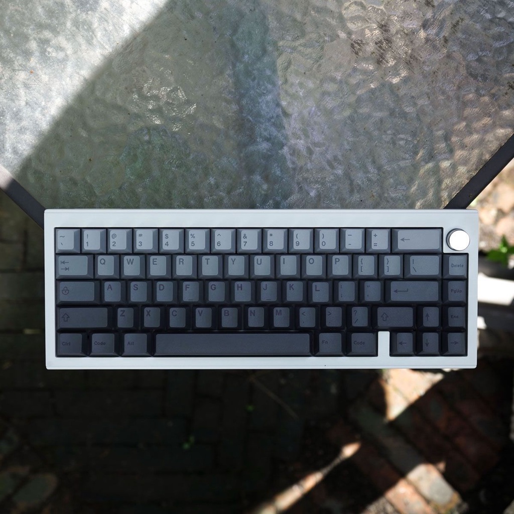 Gray Positive/Side Engraved Gradient Opaque Mechanical Keyboard Keycap ...