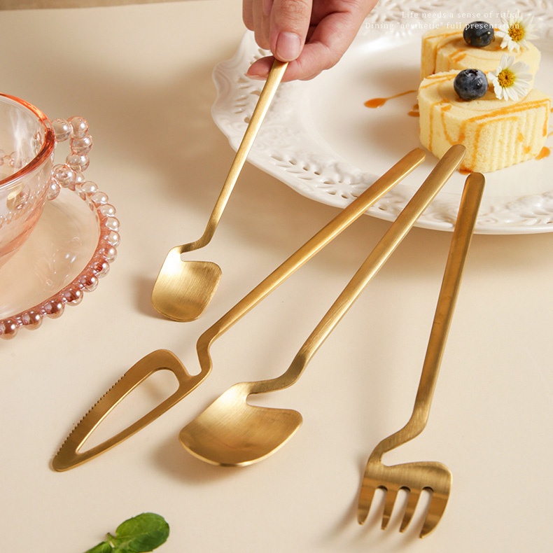 Hanging Cutlery Creative Dinnerware 304 Stainless Steel Spoon Fork Long ...