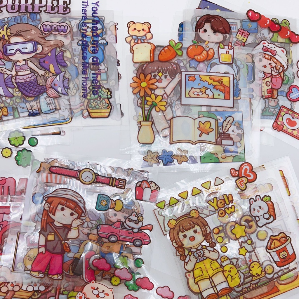 Handbook Stickers 100 Sheets Not Heavy Children Little Girl Cartoon ...