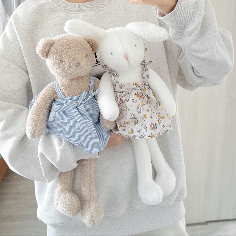 45cm Soft Long Ear&Leg Stuffed Animal Toys Plush Bunny Bear Dress Bears ...