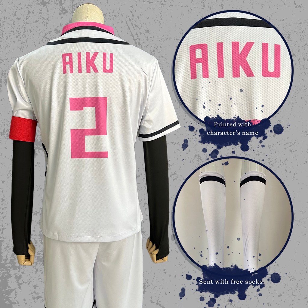 HOLOUN Blue Lock Cosplay Aiku U20 Jersey Costume Sae Shidou Football ...