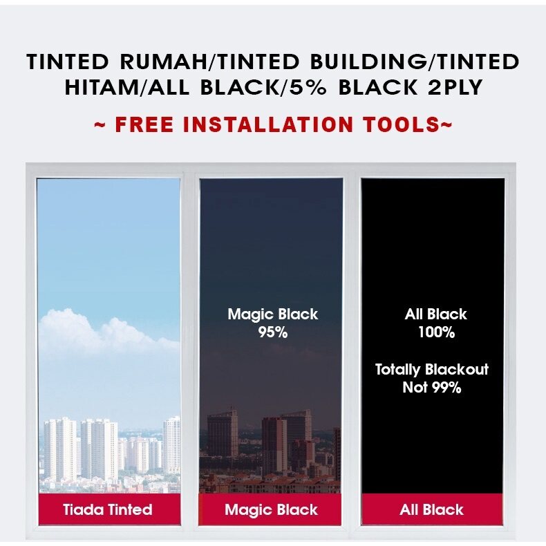 Free Tools Tinted Rumah/Tinted Building/Tinted Hitam/All Black/5% Black ...