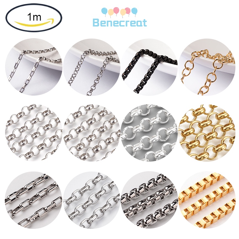 1m 304 Stainless Steel Chains Box Chains Unwelded | Shopee Philippines