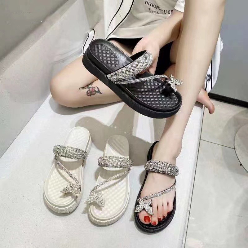Fashion beaded flip-flops with padded soles, QC products, full box ...