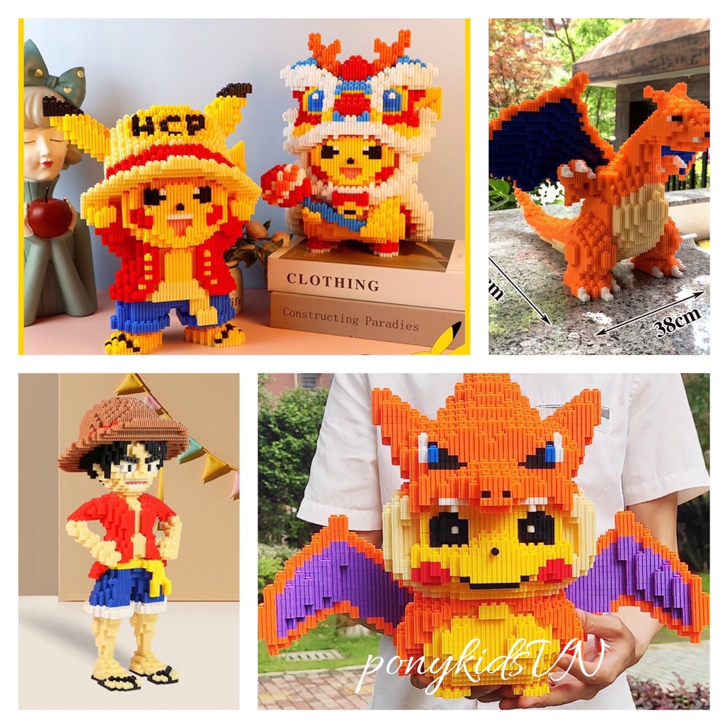 Pikachu, pokemon, one piece assembly model toys and other famous ...
