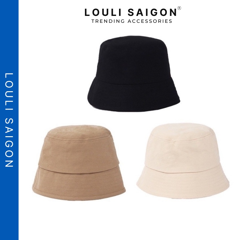 Louli SAIGON plain Unisex style bucket hat Ulzzang BK01 | Shopee ...