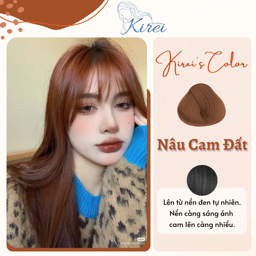 EARTH ORANGE BROWN Hair dye without bleach/tone enhancement Kirei Hair ...