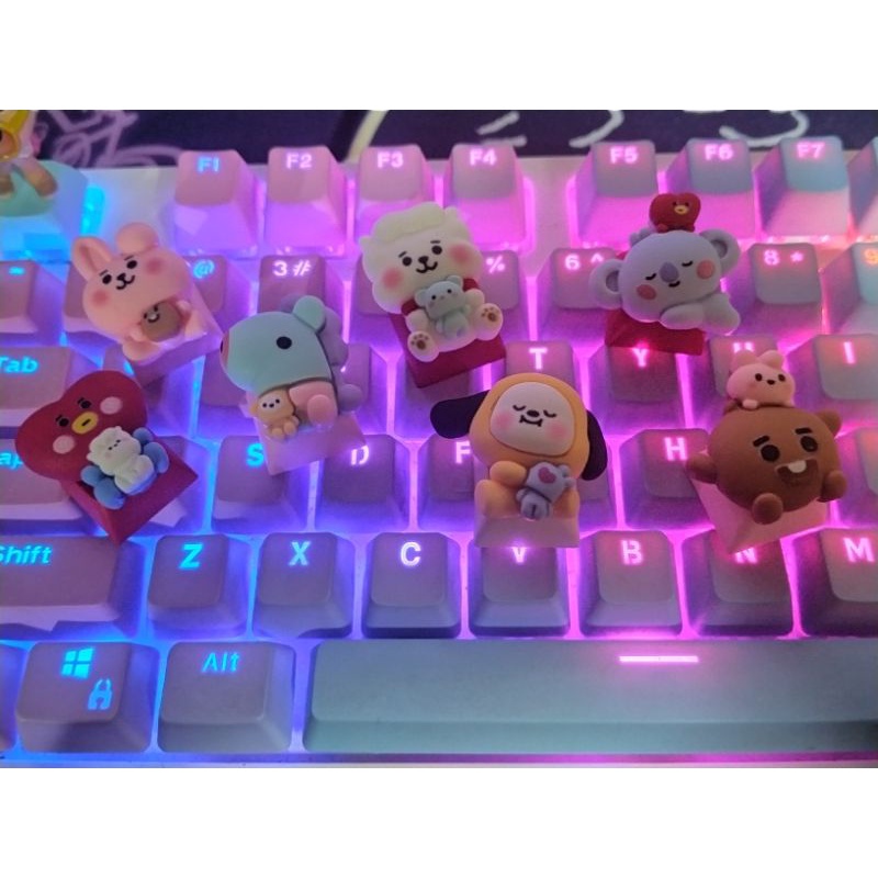 Bts BangTan Keycap as a Gift, Commemorative Mechanical Keyboard Buttons ...