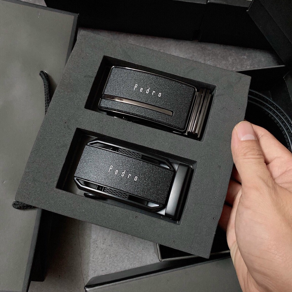 Pedro men's belt Set with 2 super nice sides, full box and paper bag ...