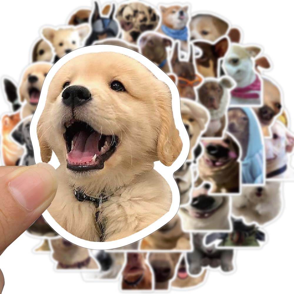 [Large stickers]50PCS Cute Dog Stickers Vinyl Waterproof Funny Dogs ...