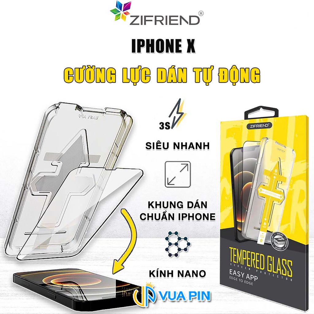 Genuine Iphone X Tempered Glass ZIFRIEND full-Screen Automatic Adhesive ...