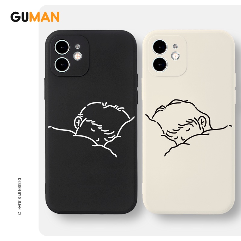 GUMAN Soft Silicone Matching Couple Set Cute Aesthetic Shockproof Phone ...