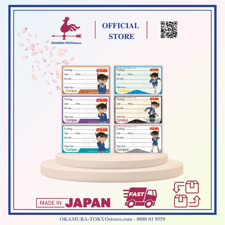 Conan Campus notebook labels, convenient name decals suitable for all ...